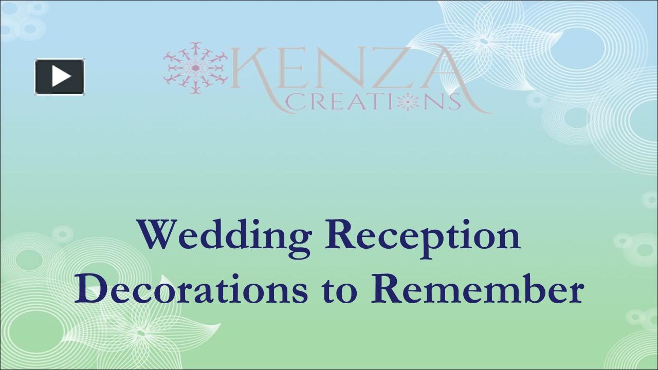 PPT – Wedding Reception Decorations to Remember PowerPoint presentation ...