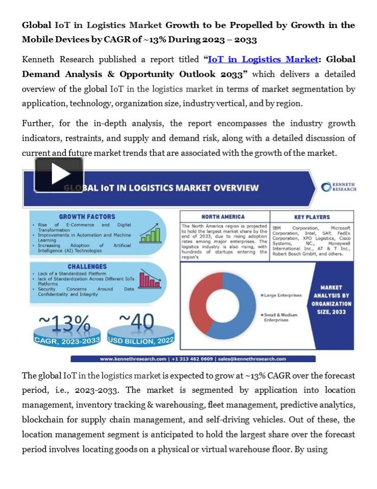 PPT – IoT in Logistics Market Size, Research & Analysis pr PowerPoint ...