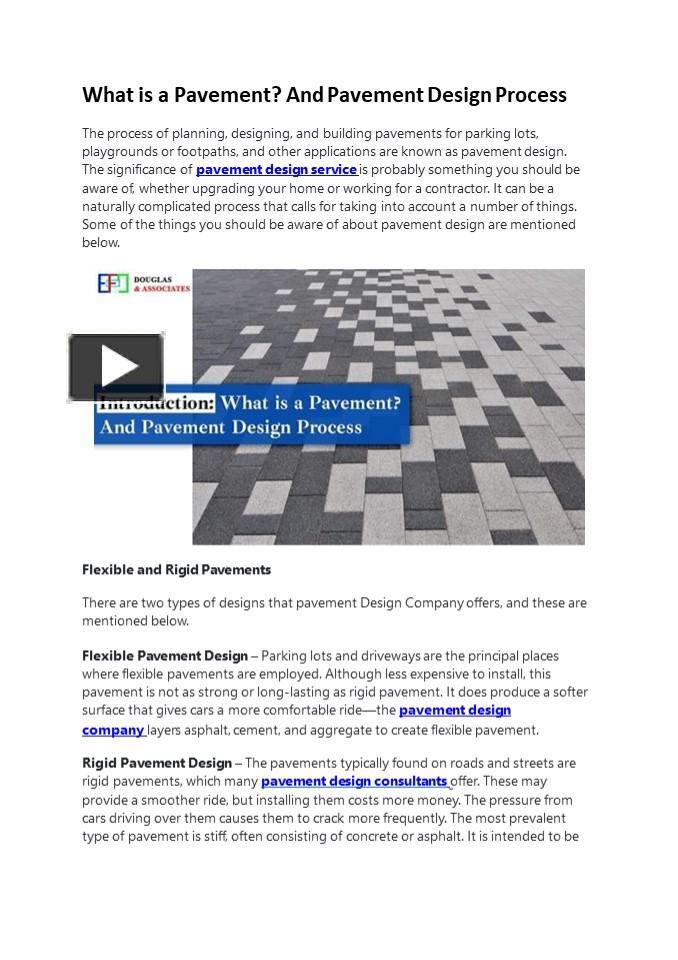 What is a Pavement? And Pavement Design Process presentation | free to ...
