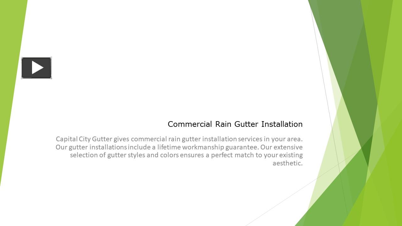 PPT – Commercial Rain Gutter Installation PowerPoint presentation ...