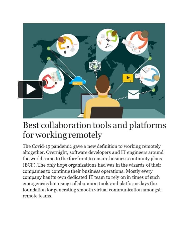 Best collaboration tools and platforms for working remotely ...