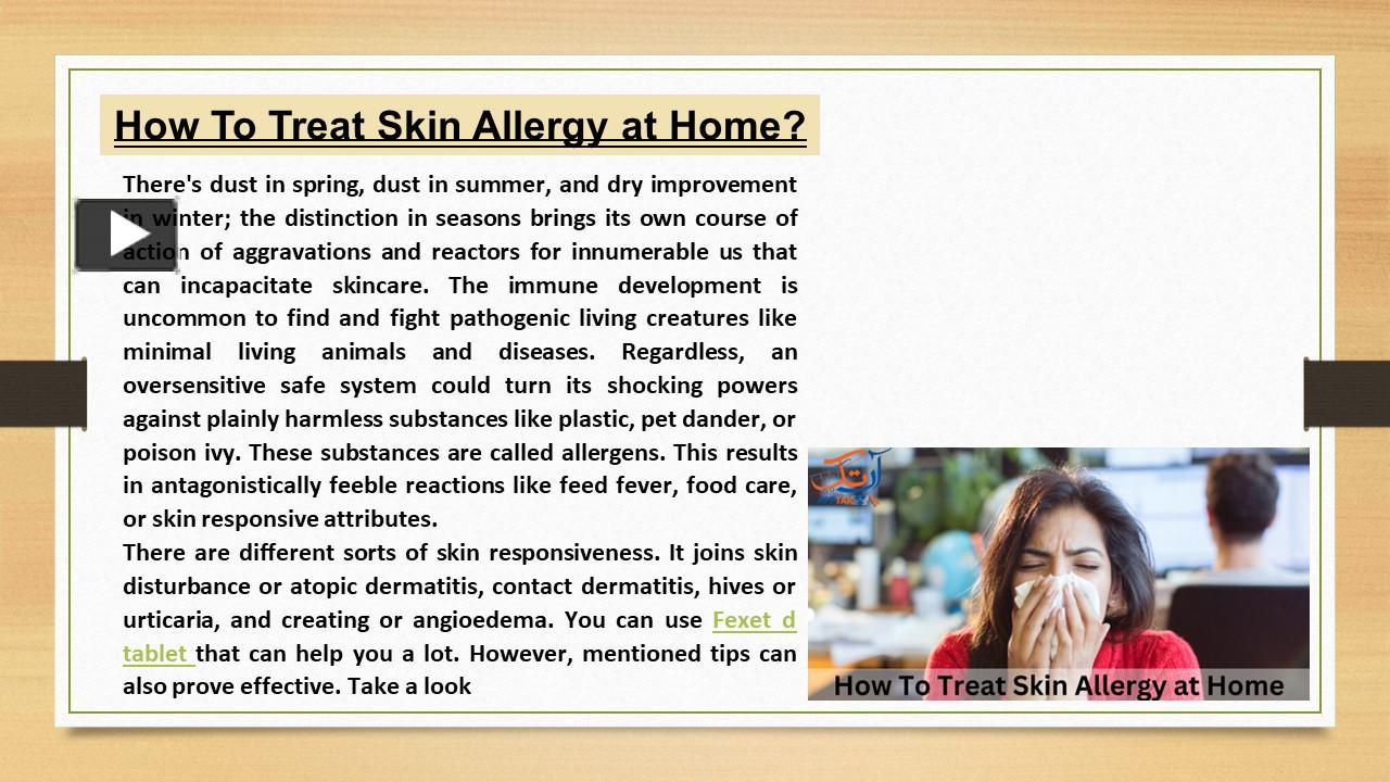 How To Treat Skin Allergy at Home? presentation | free to download