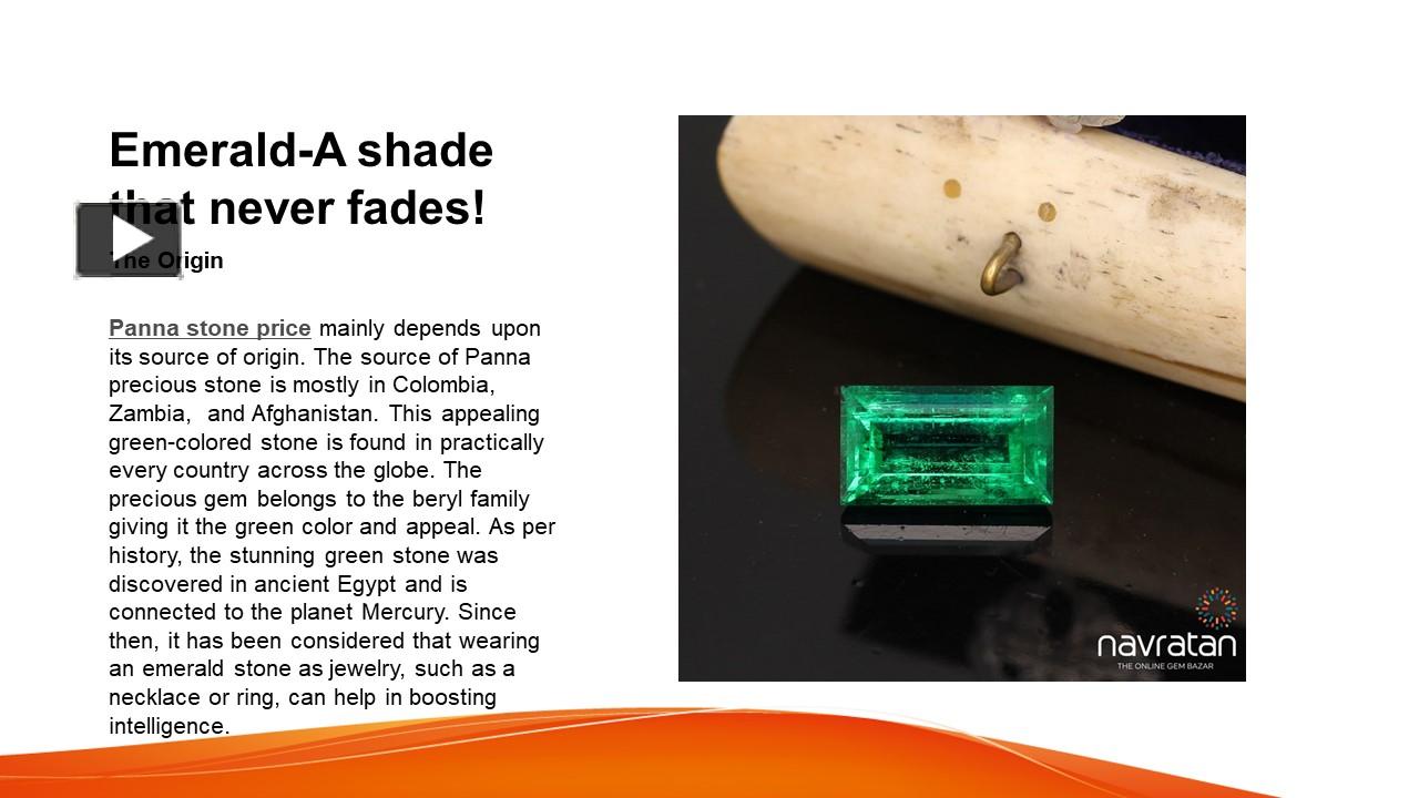 PPT – Emerald-A shade that never fades! PowerPoint presentation | free ...