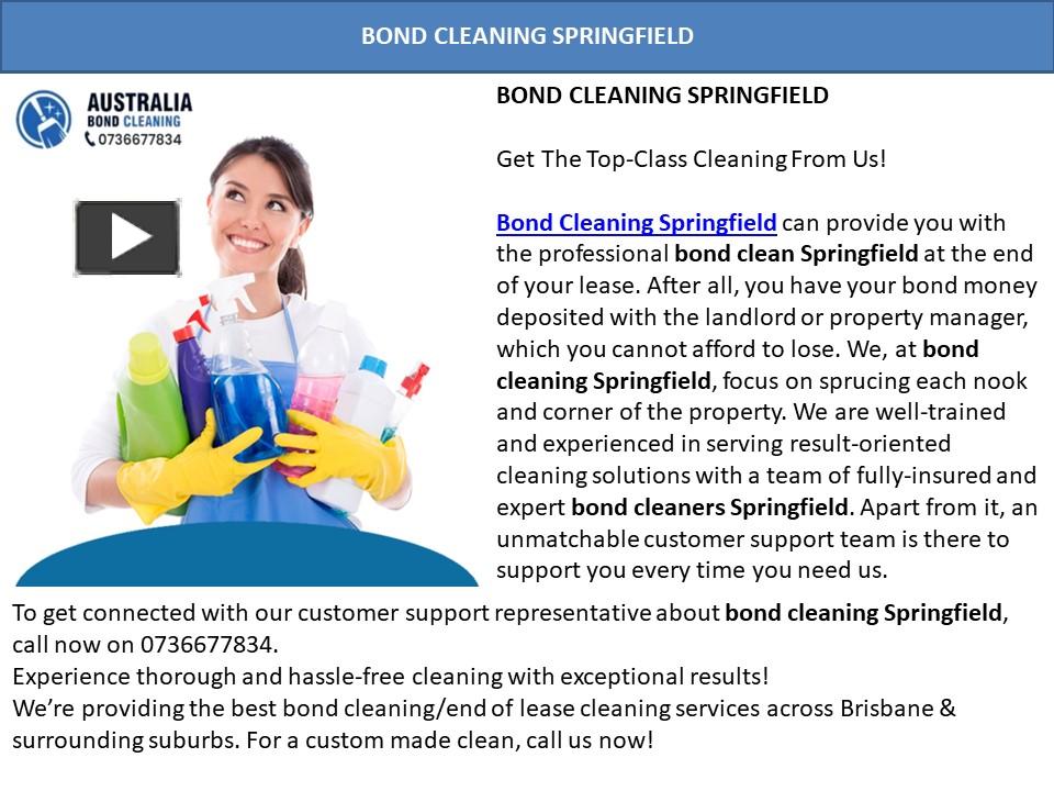 PPT – Bond Cleaning Springfield PowerPoint presentation | free to ...