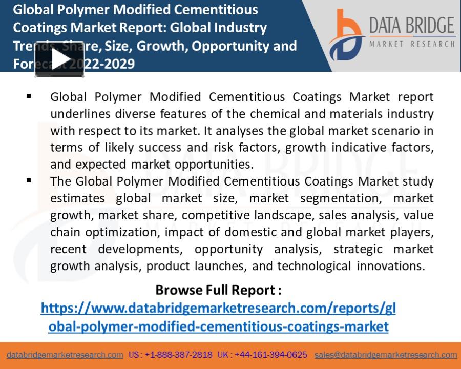 PPT – Global Polymer Modified Cementitious Coatings Market - Growth ...