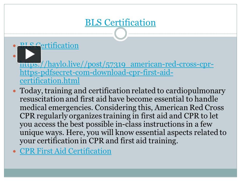 PPT – BLS Certification PowerPoint presentation | free to download - id ...
