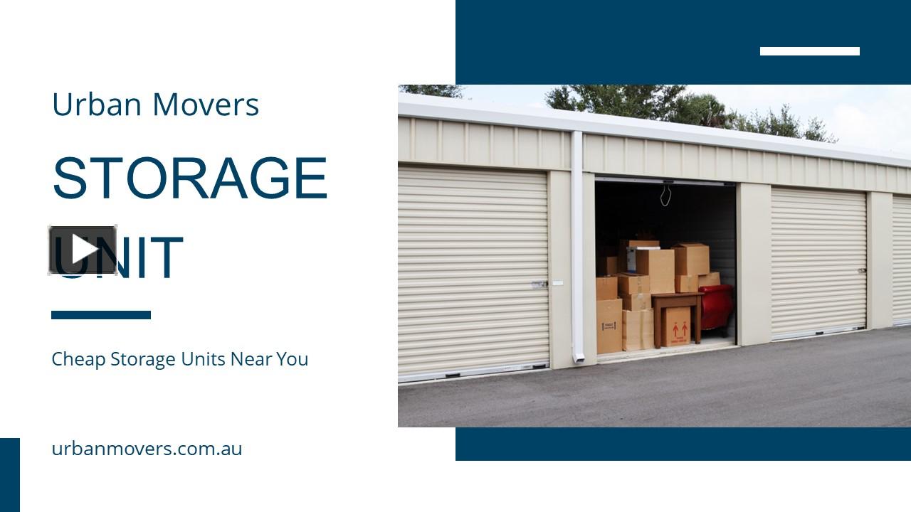 PPT – Storage Unit | Storage Services Melbourne | Urban Movers ...