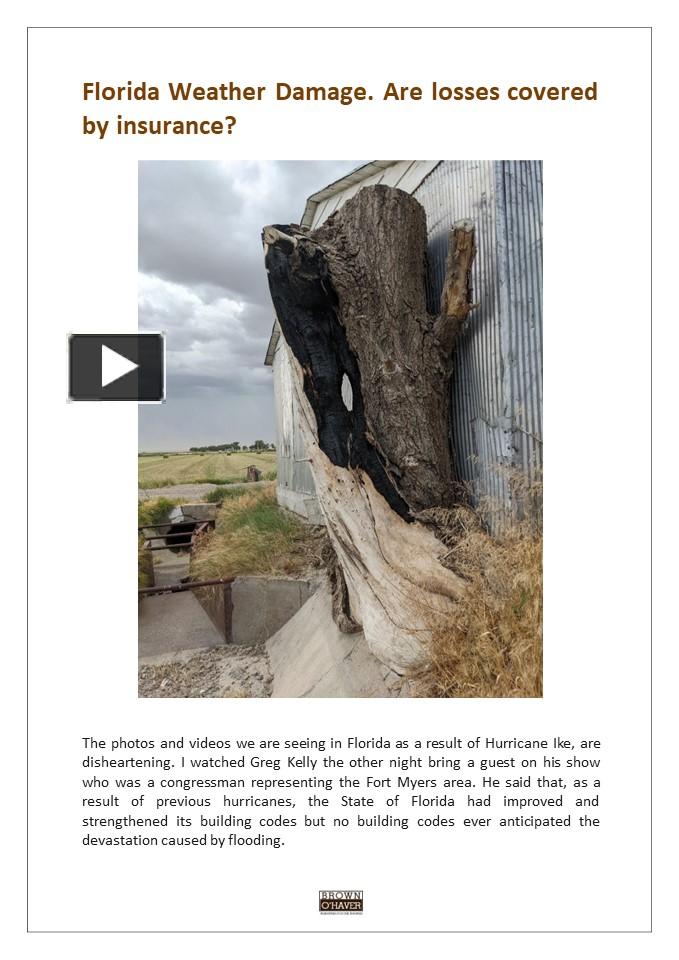 Florida Weather Damage. Are losses covered by insurance? presentation ...