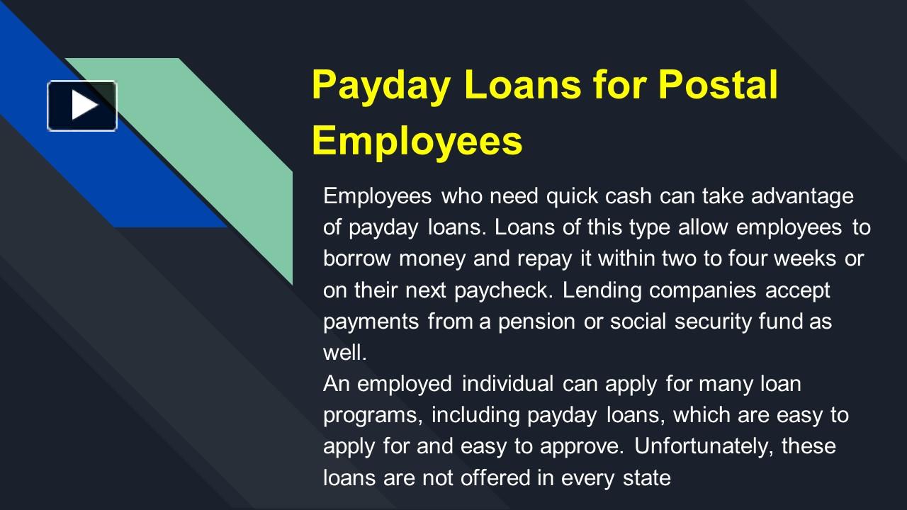 PPT – Loans for postal employees PowerPoint presentation | free to ...