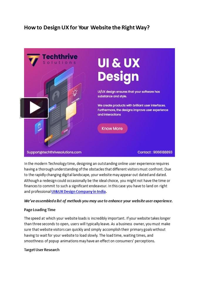 PPT – How to Design UX for Your Website the Right Way PowerPoint ...
