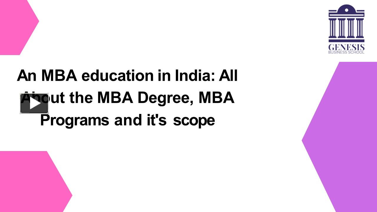 PPT – An MBA education in India: All About the MBA Degree, MBA Programs ...