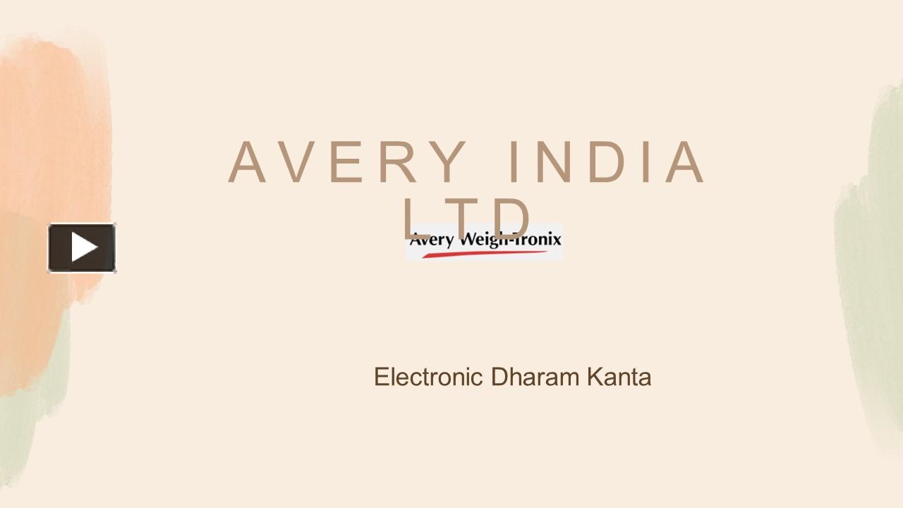 PPT – Electronic Dharam Kanta Machine: A Weighing Scale | Avery ...
