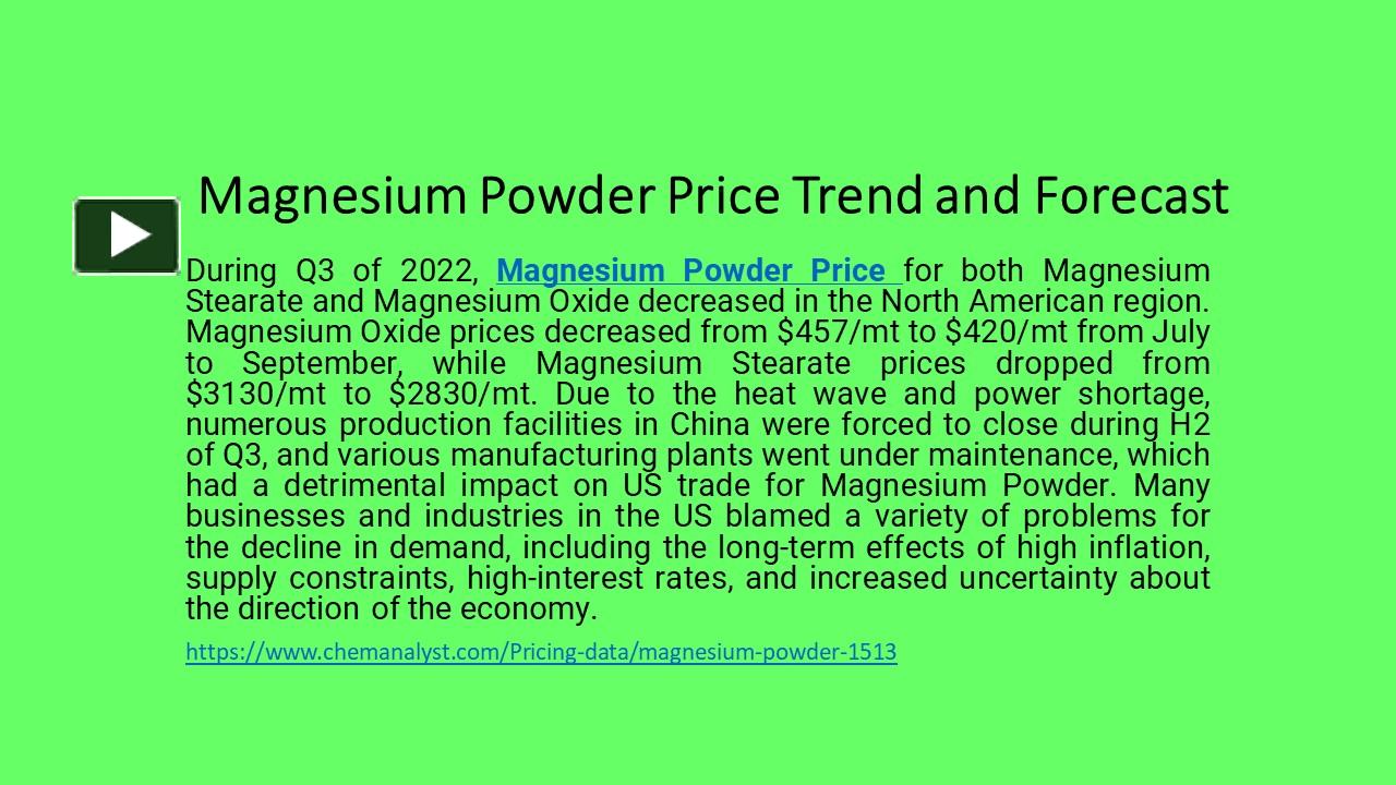 PPT – Magnesium Powder Prices online PowerPoint presentation | free to ...