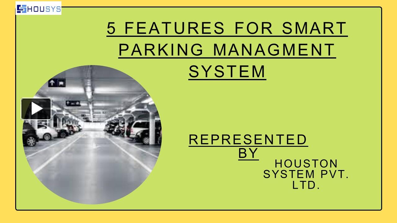 PPT – Features for Smart Parking System PowerPoint presentation | free ...