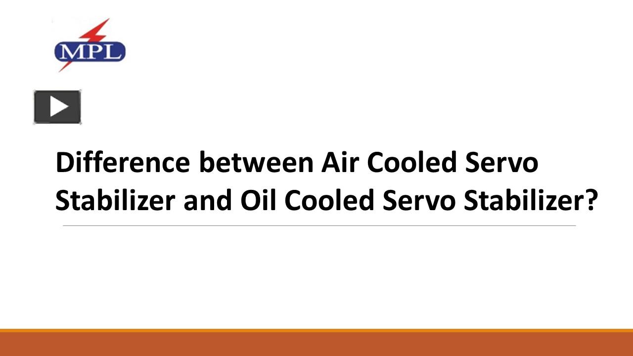 Difference between Air Cooled Servo Stabilizer and Oil Cooled Servo ...