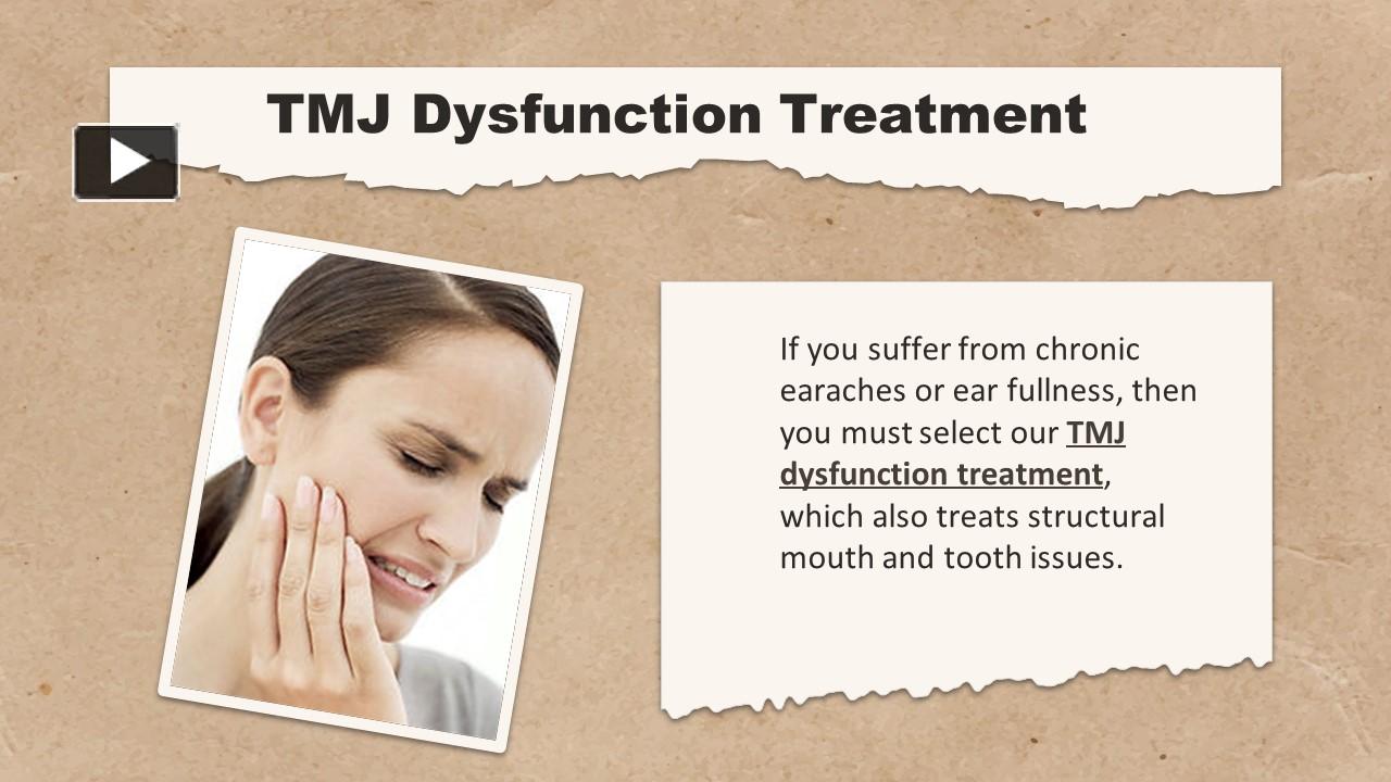 TMJ Dysfunction Treatment presentation | free to download