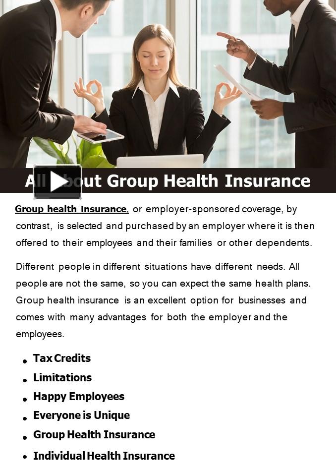 All About Group Health Insurance presentation | free to download