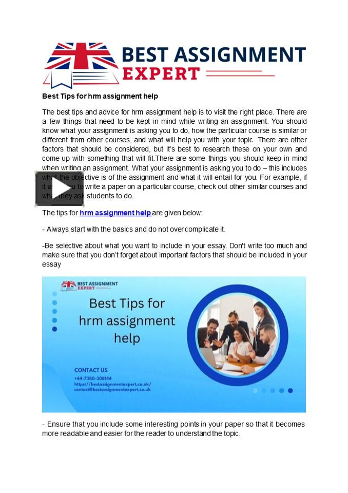 PPT – Best Tips for hrm assignment help PowerPoint presentation | free ...