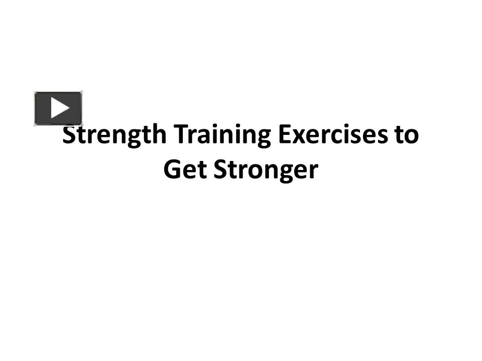 PPT – STRENGTH TRAINING FOR RUNNERS | 5 ESSENTIAL EXERCISES PowerPoint ...
