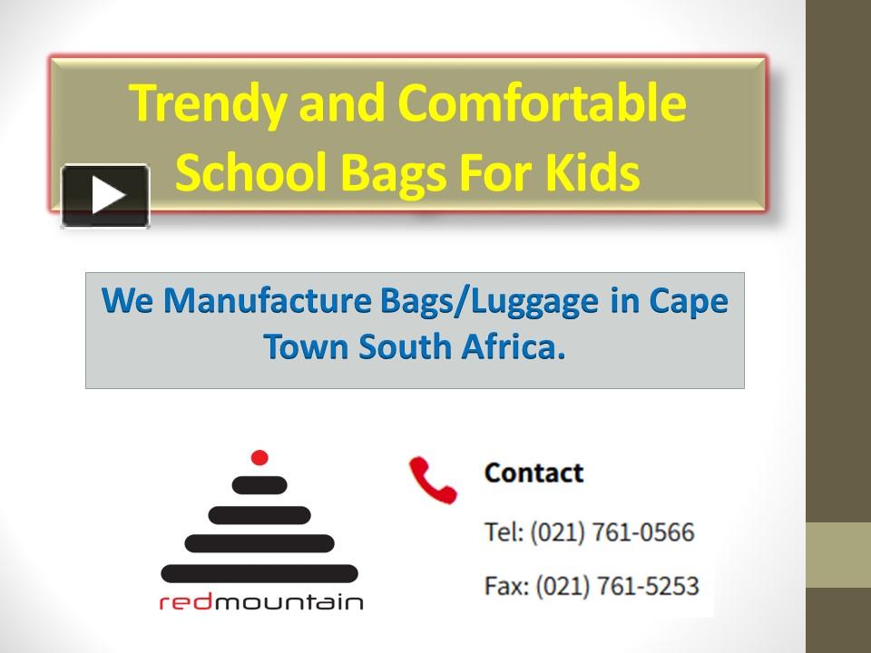 PPT – Trendy and Comfortable School Bags For Kids PowerPoint ...