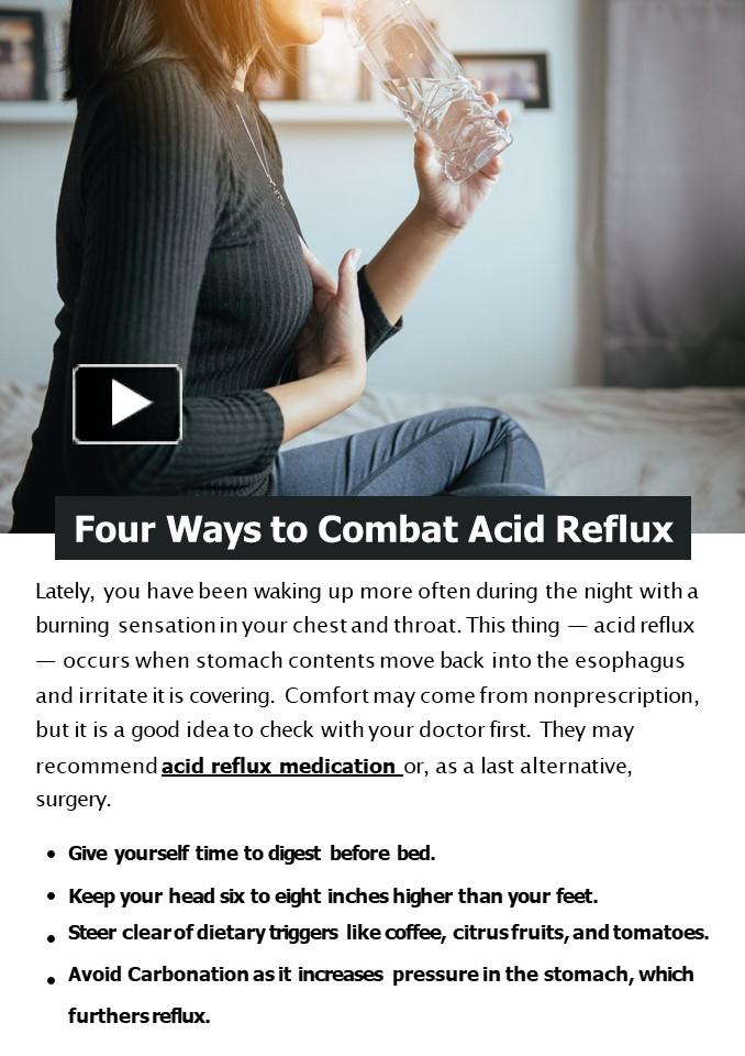 PPT – Four Ways to Combat Acid Reflux PowerPoint presentation | free to ...