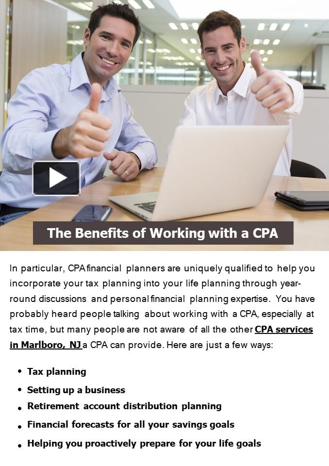 The Benefits of Working with a CPA presentation | free to download
