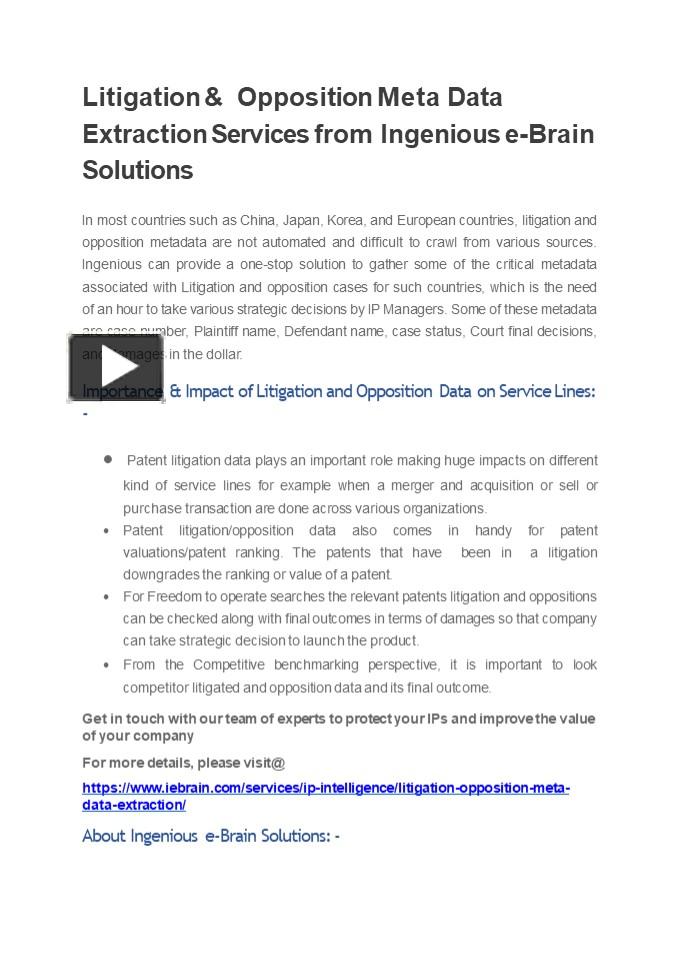 PPT – Litigation and Meta Data Extraction Services PowerPoint ...