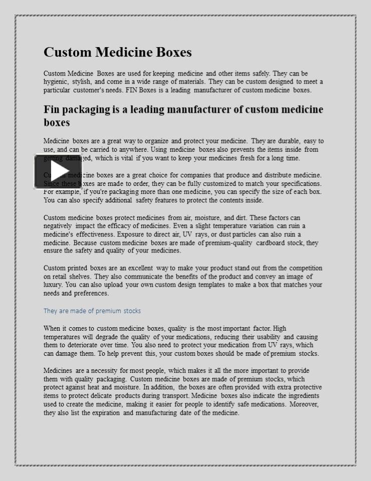 PPT – Custom medicine Boxes PowerPoint presentation | free to download ...