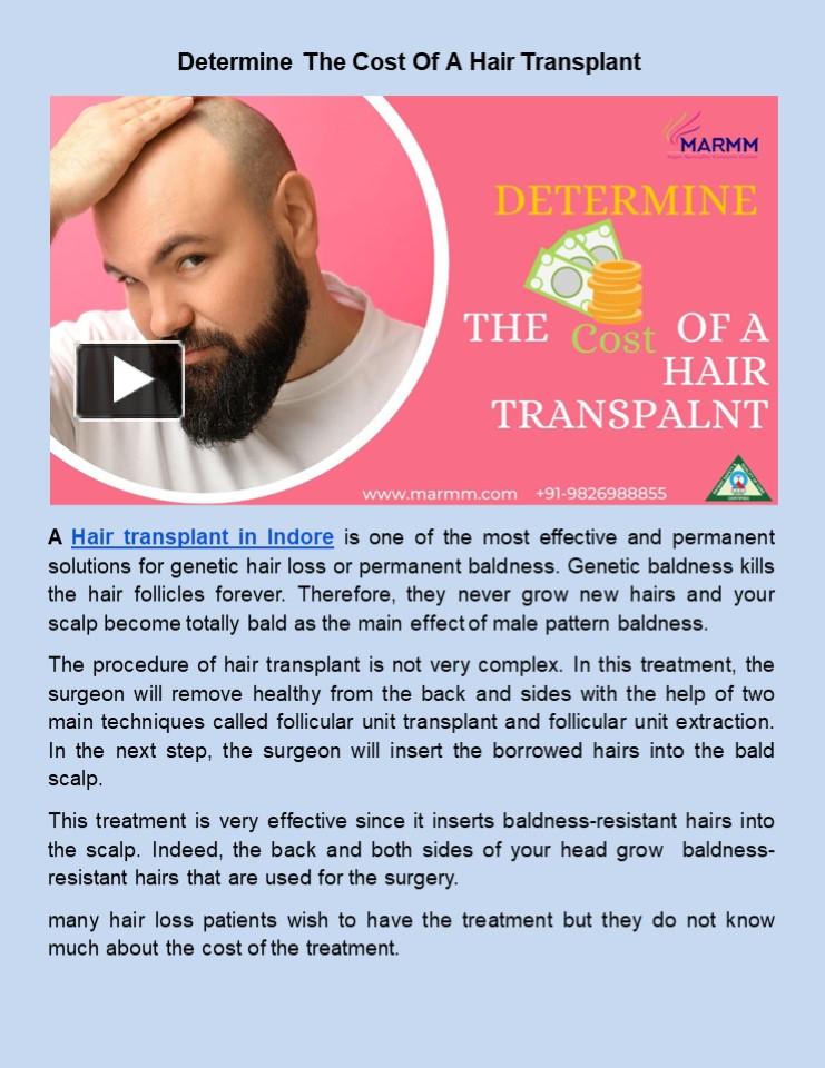 PPT – Determine The Cost Of A Hair Transplant PowerPoint presentation ...