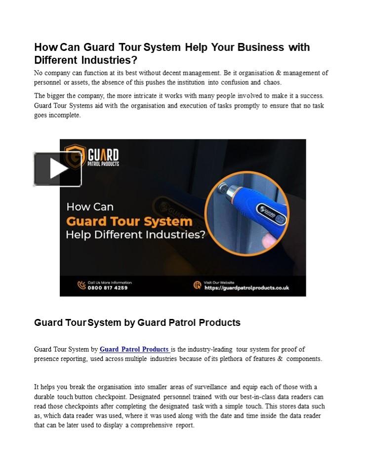 PPT – How Can Guard Tour System Help Your Business with Different ...