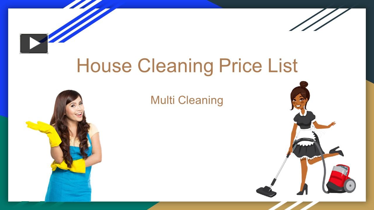 PPT – House cleaning price list – Multi Cleaning PowerPoint ...
