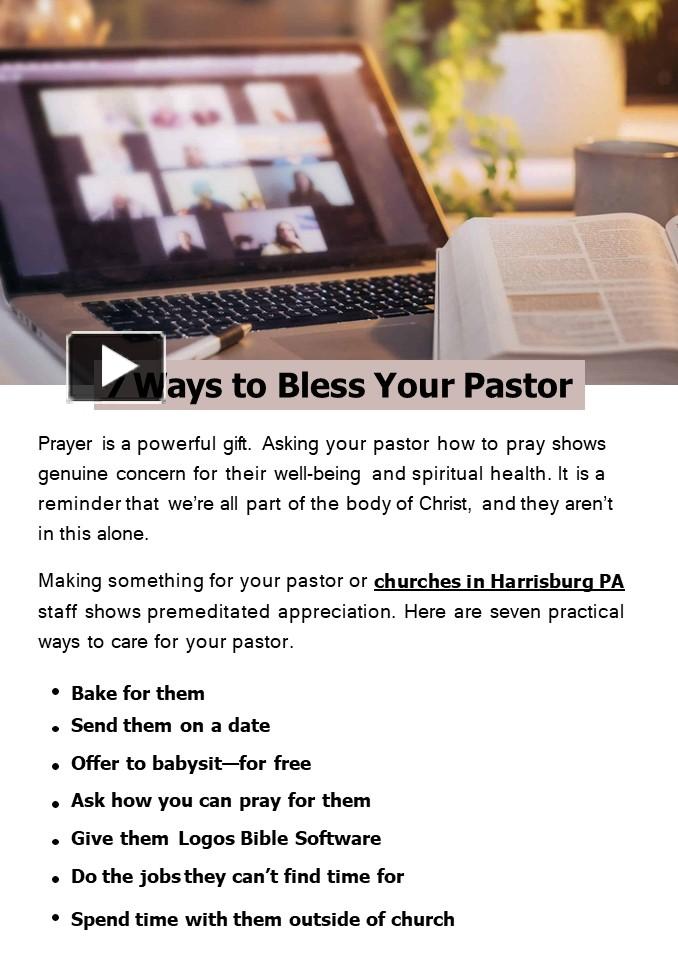 PPT – 7 Ways to Bless Your Pastor PowerPoint presentation | free to ...