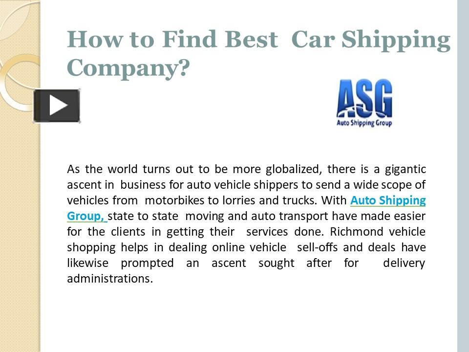 PPT – How to Find Best Car Shipping Company? (1) PowerPoint ...