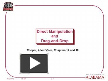 PPT – Direct Manipulation and DragandDrop PowerPoint presentation ...