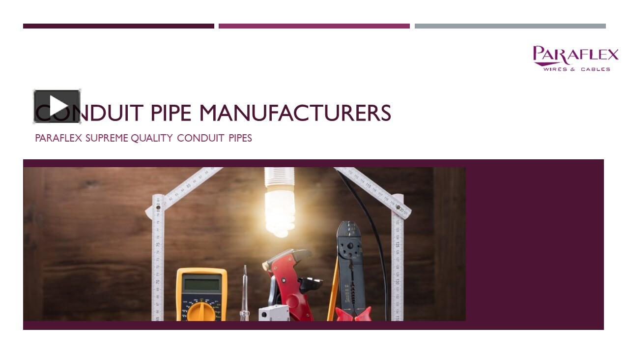 PPT – Conduit Pipe Manufacturers PowerPoint presentation | free to ...