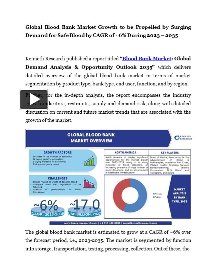 PPT – Blood Bank Market Scope, Trends, Report & Analysis Pr PowerPoint ...