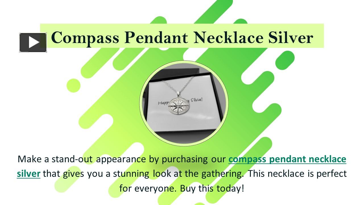 PPT – Compass Pendant Necklace Silver PowerPoint presentation | free to ...