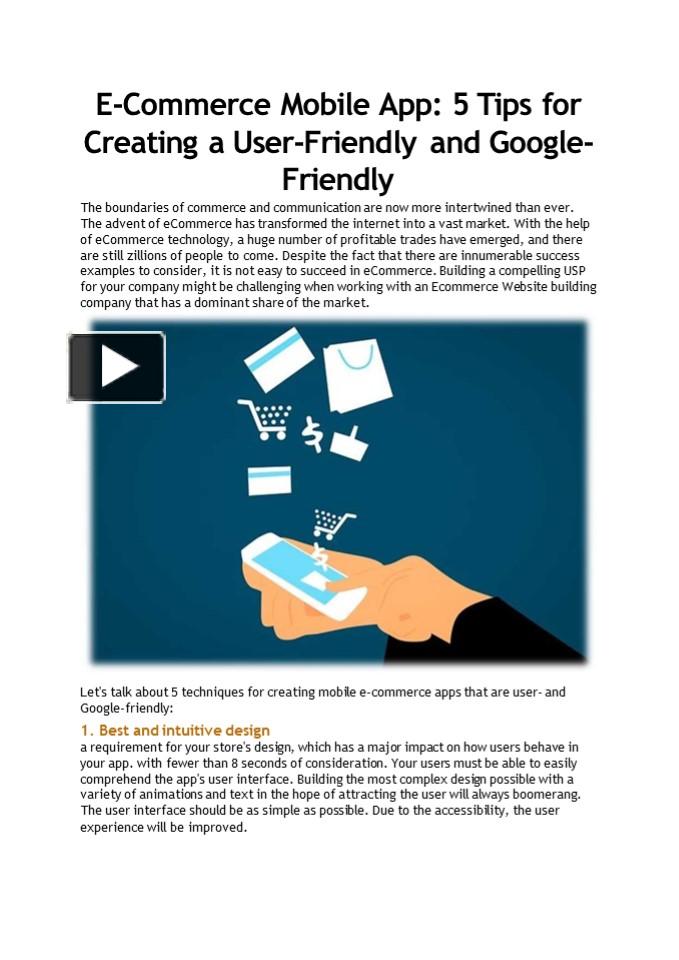 PPT – Ecommerce mobile Apps - Tips for developing best app PowerPoint ...