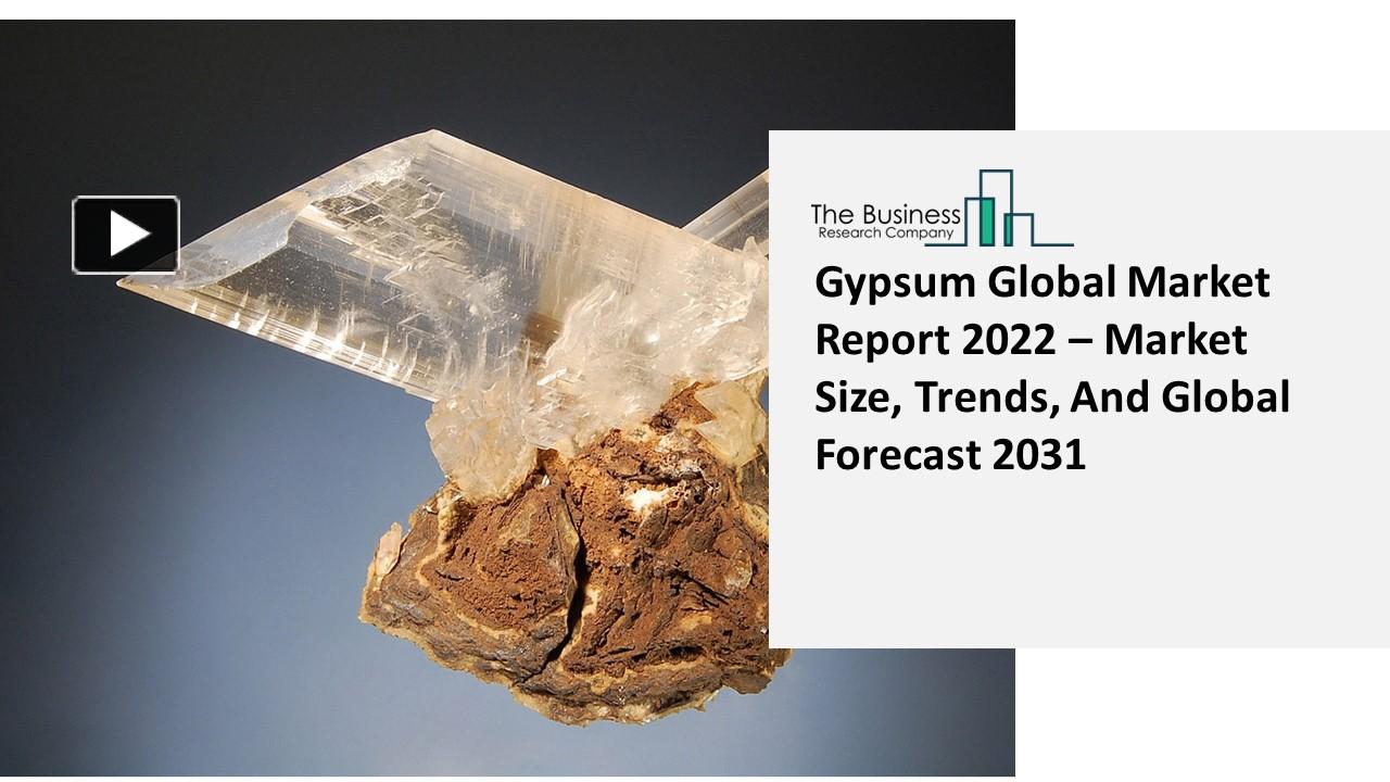 Gypsum Market Report Overview, Top Industry Players, Size, Growth 2022 ...