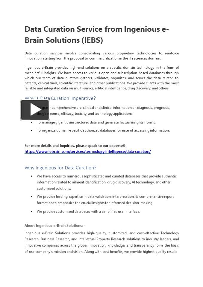 PPT – Data Curation Services PowerPoint presentation | free to download ...