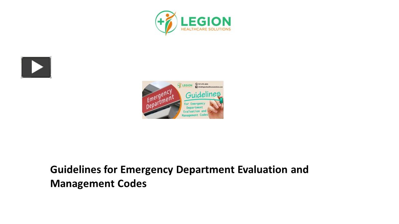 PPT – Guidelines for Emergency Department Evaluation and Management ...