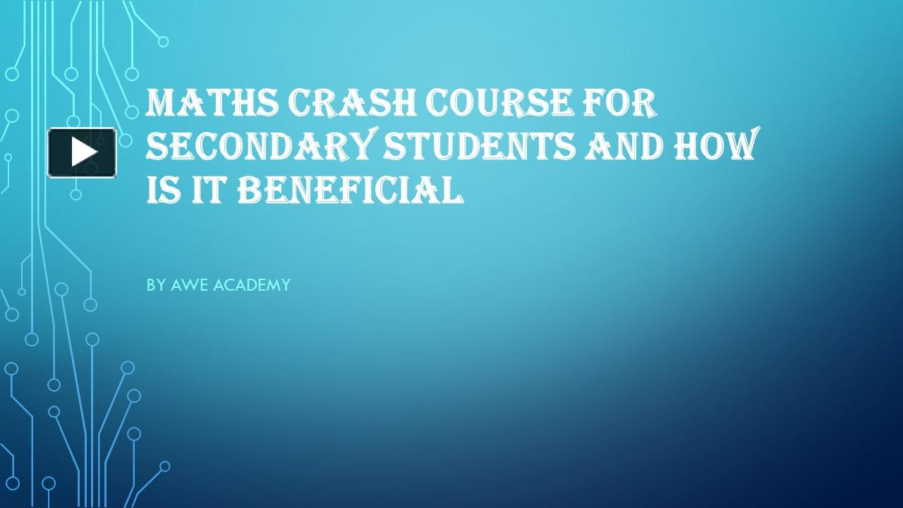 Maths Crash Course for Secondary Students and How is it Beneficial ...