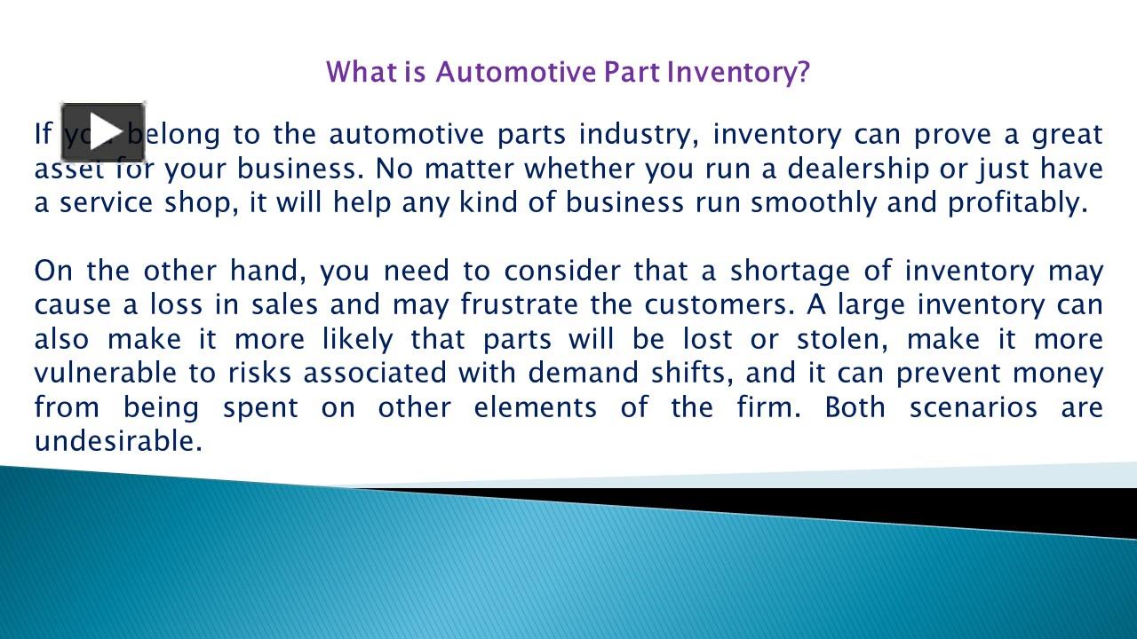 PPT – What is Automotive Part Inventory? PowerPoint presentation | free ...