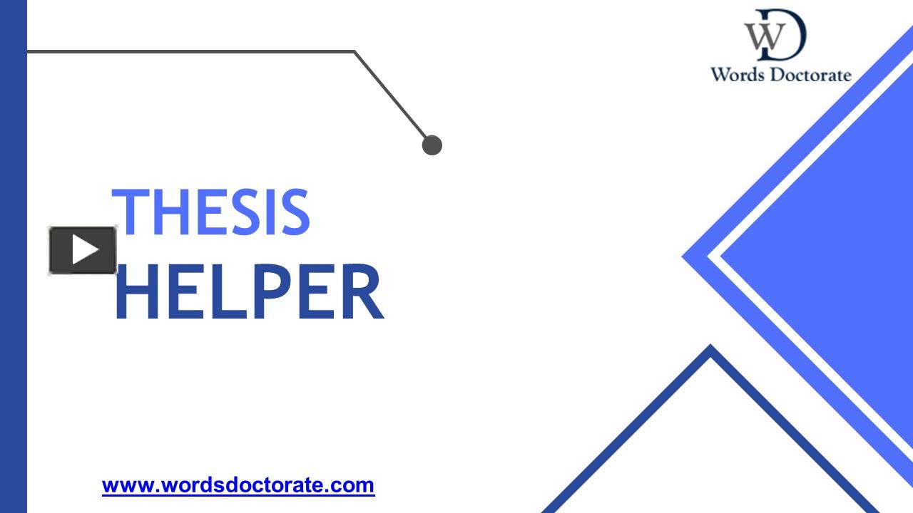 Thesis Helpers - Words Doctorate presentation | free to download