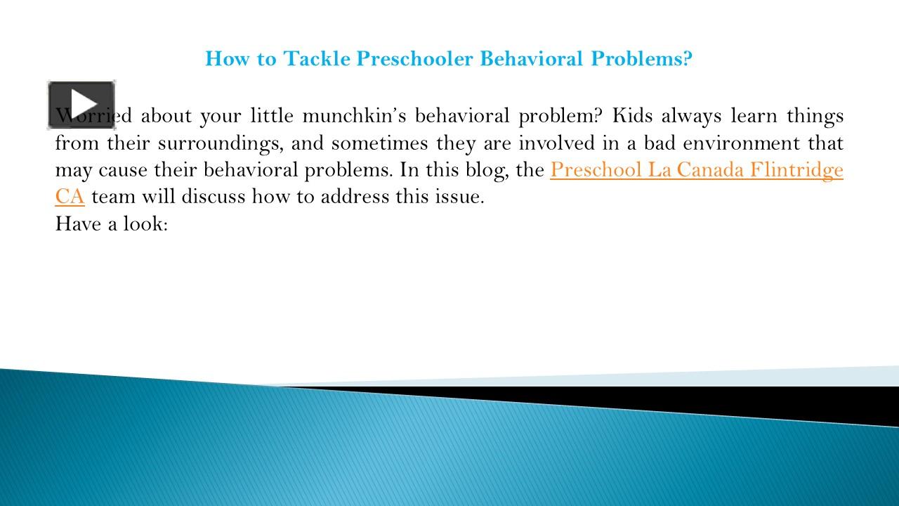 How to Tackle Preschooler Behavioral Problems? presentation | free to ...