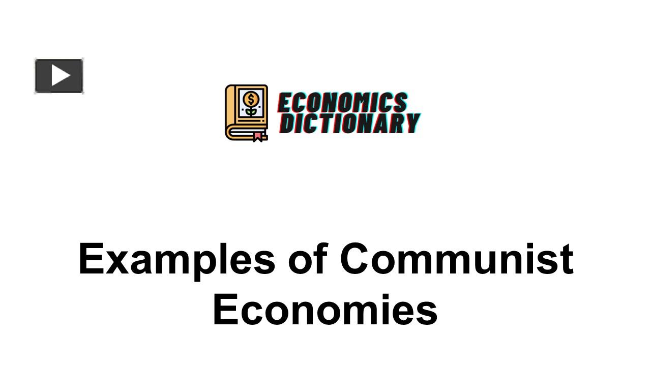 PPT – Examples of Communist Economies PowerPoint presentation | free to ...
