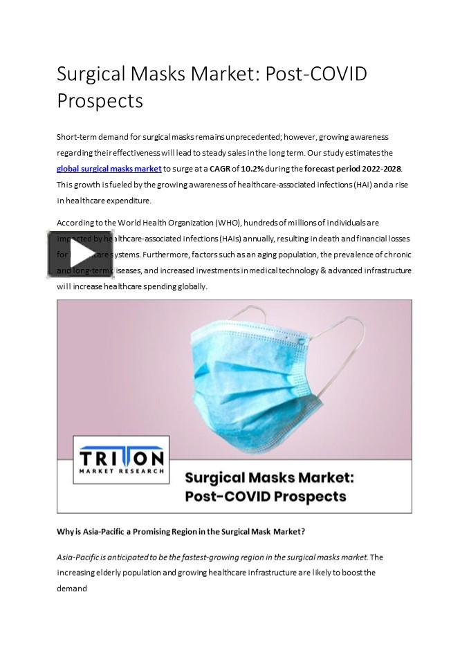 PPT – Surgical Masks Market: Post-COVID Prospects PowerPoint ...