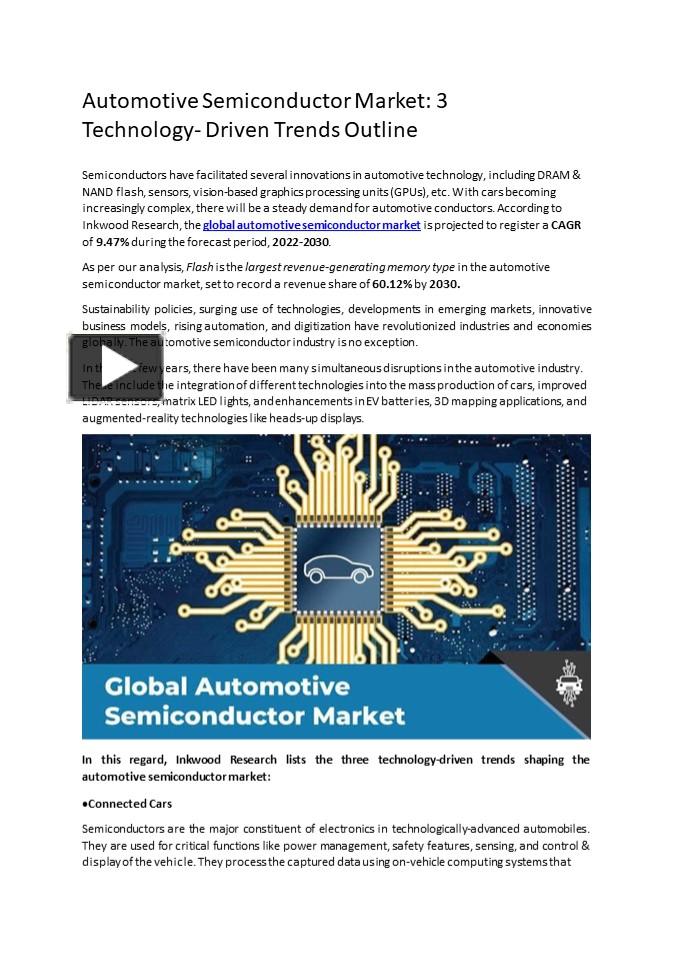 PPT – Automotive Semiconductor Market: 3 Technology-Driven Trends ...
