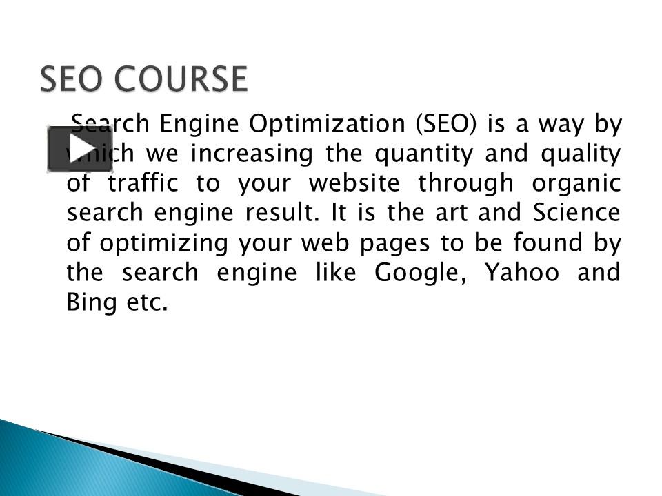 PPT – SEO Course PowerPoint presentation | free to download - id ...