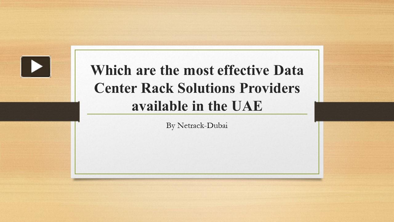 Which are the most effective Data Center Rack Solutions Providers ...